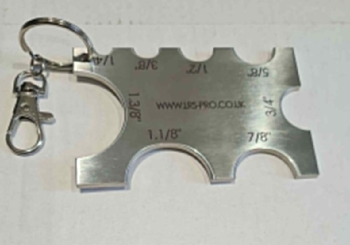 Pocket Refrigeration Pipe Sizer with Keychain - LRS - PRO